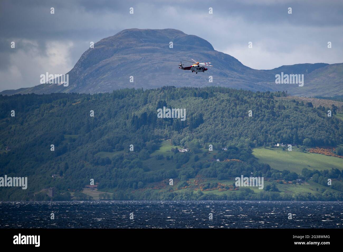 Dores, Loch Ness, Scotland, UK. 14th June, 2021. Pictured: Coast Guard ...