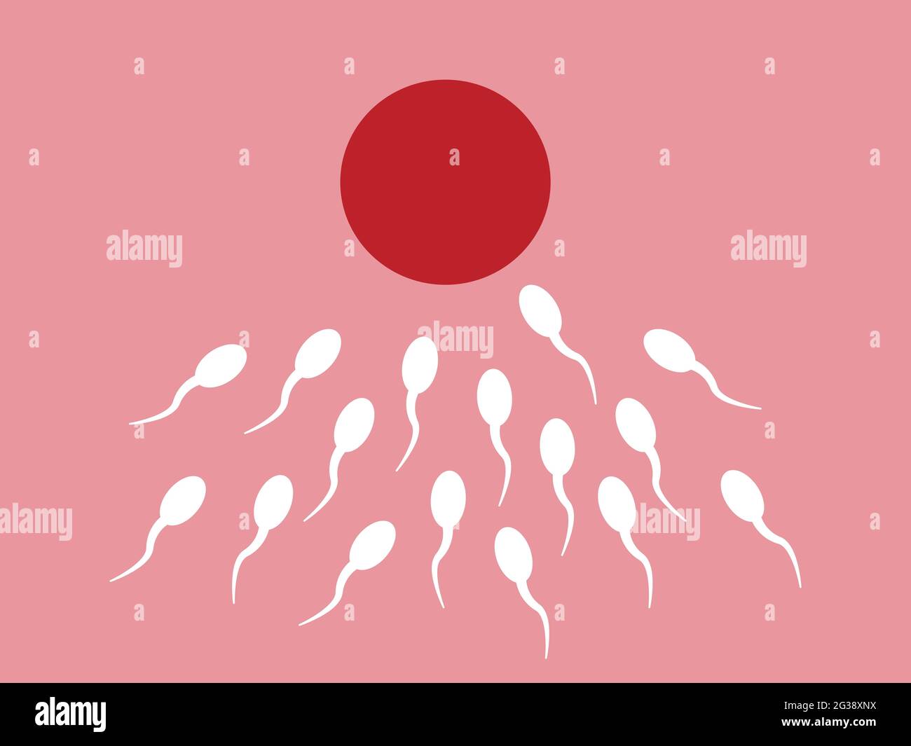 Fertility concept. Sperm and ovule illustration background. Quality ...