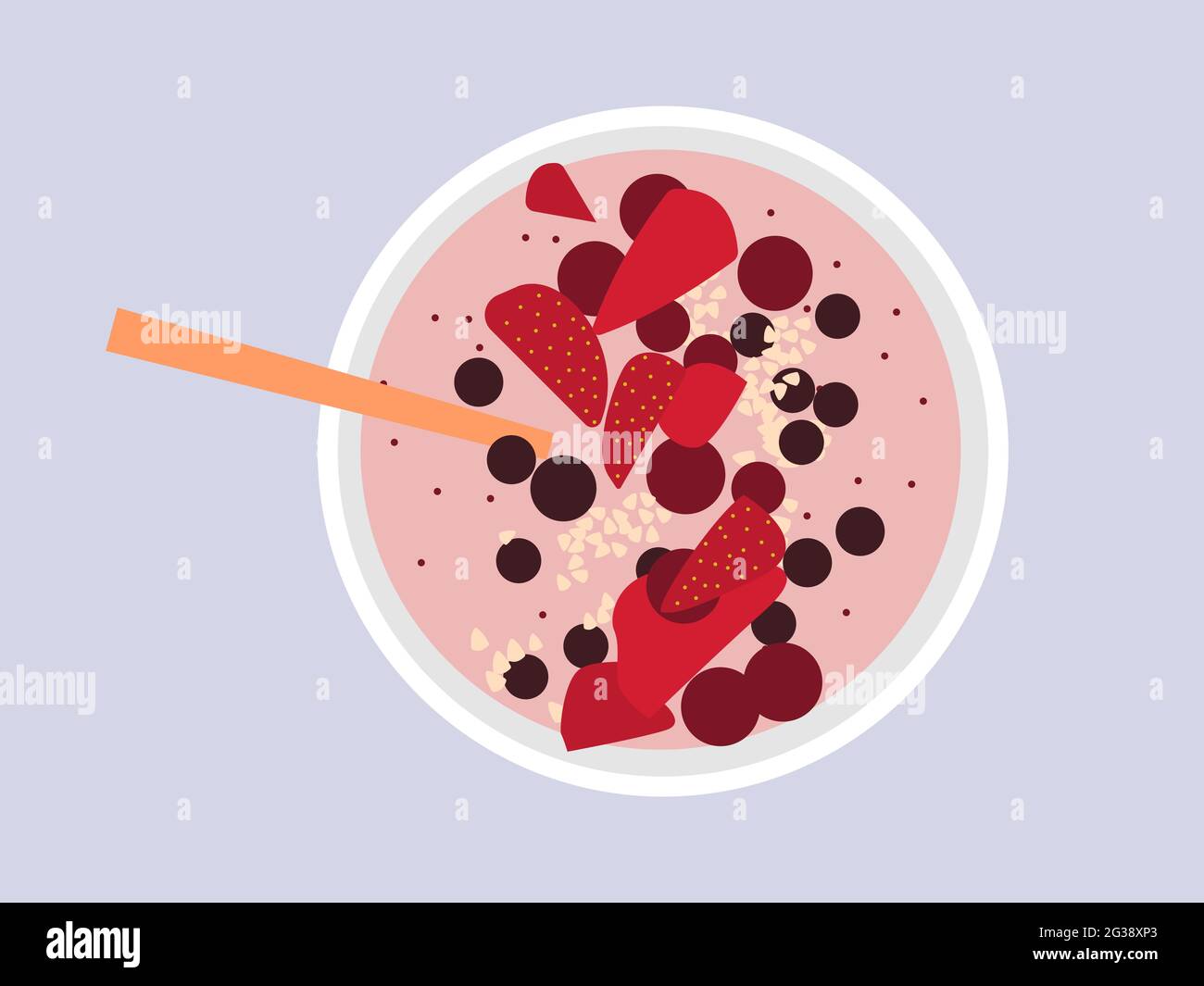 Delicious healthy breakfast bowl Stock Vector Images - Alamy