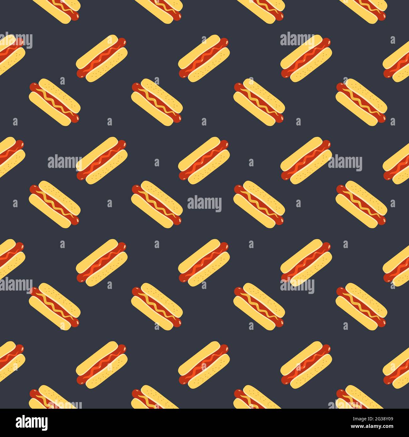 Hot Dog vector seamless pattern background Stock Vector Image & Art - Alamy