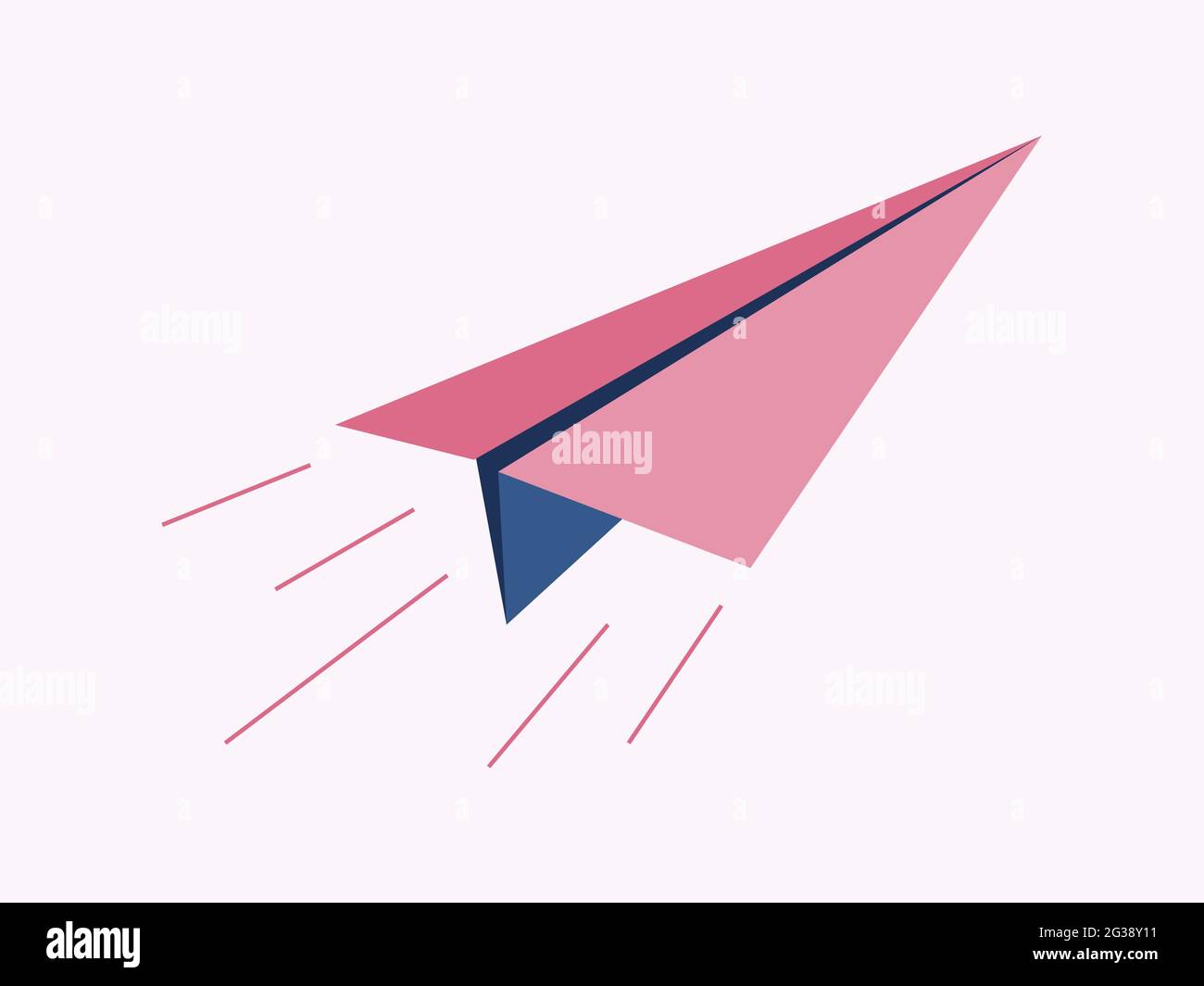 Paper plane. Fast flying paper plane, freedom concept sign. Fast ...