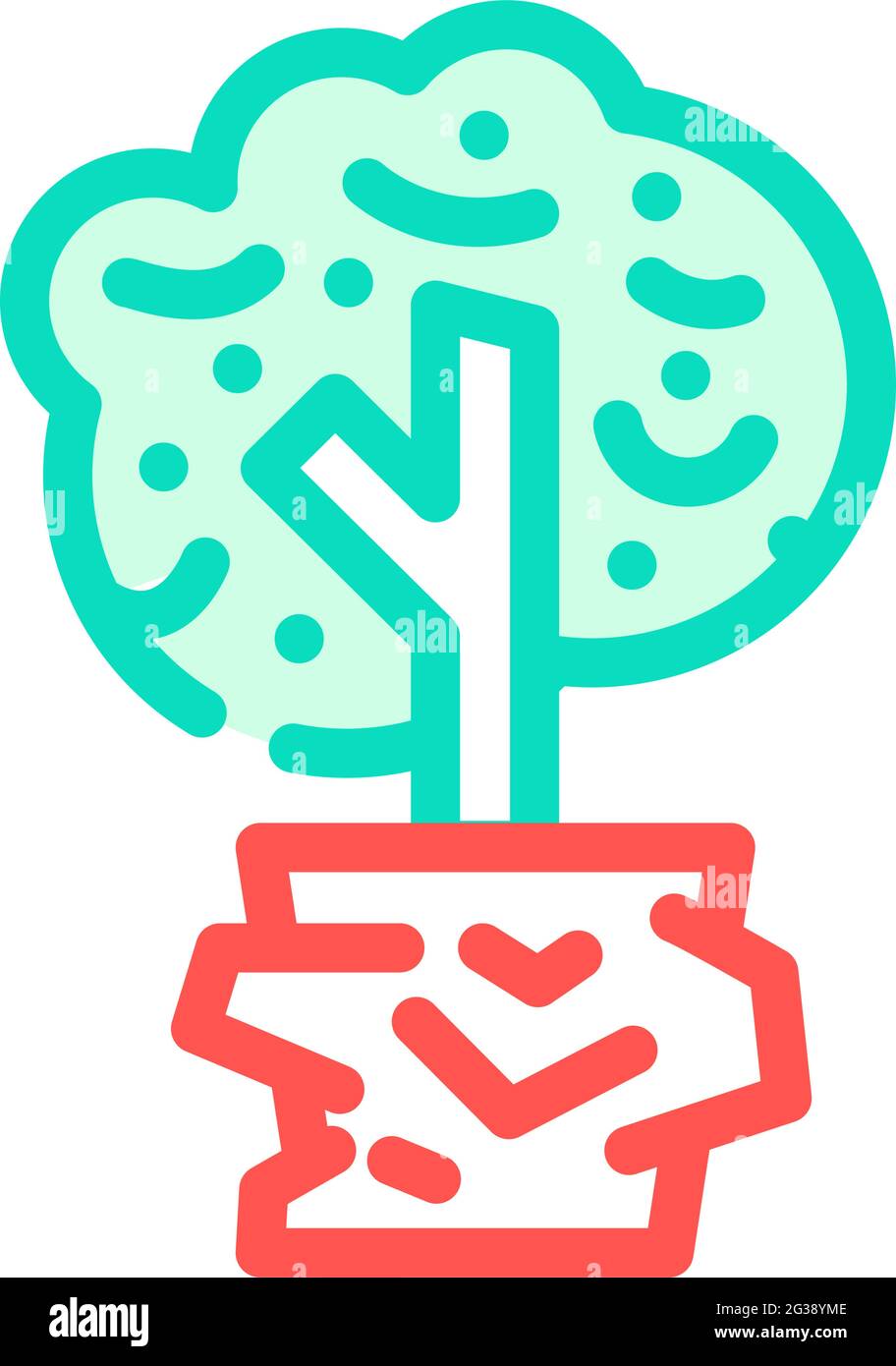 tree plant in house color icon vector illustration Stock Vector Image ...