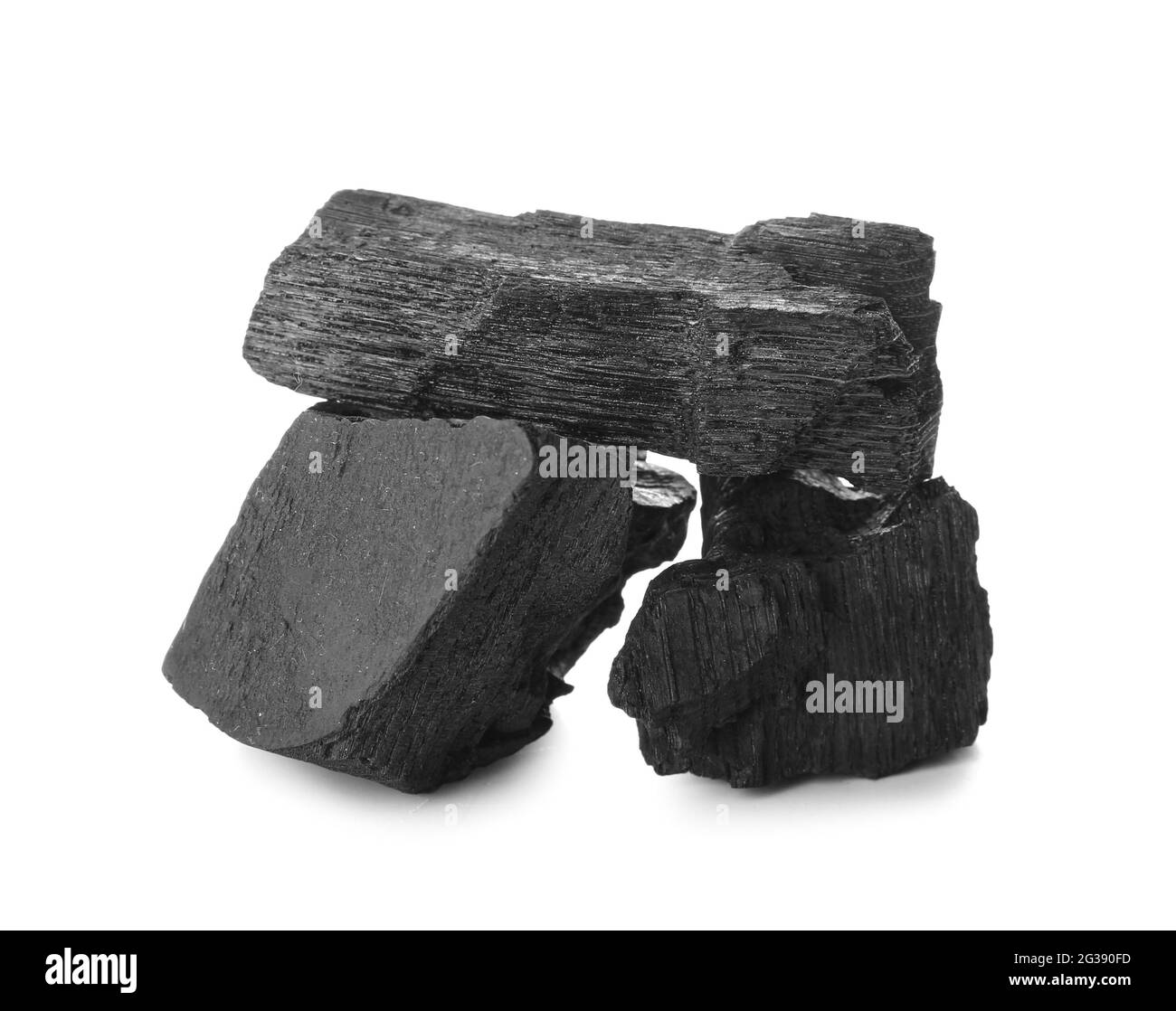 Char coal on white background Stock Photo - Alamy