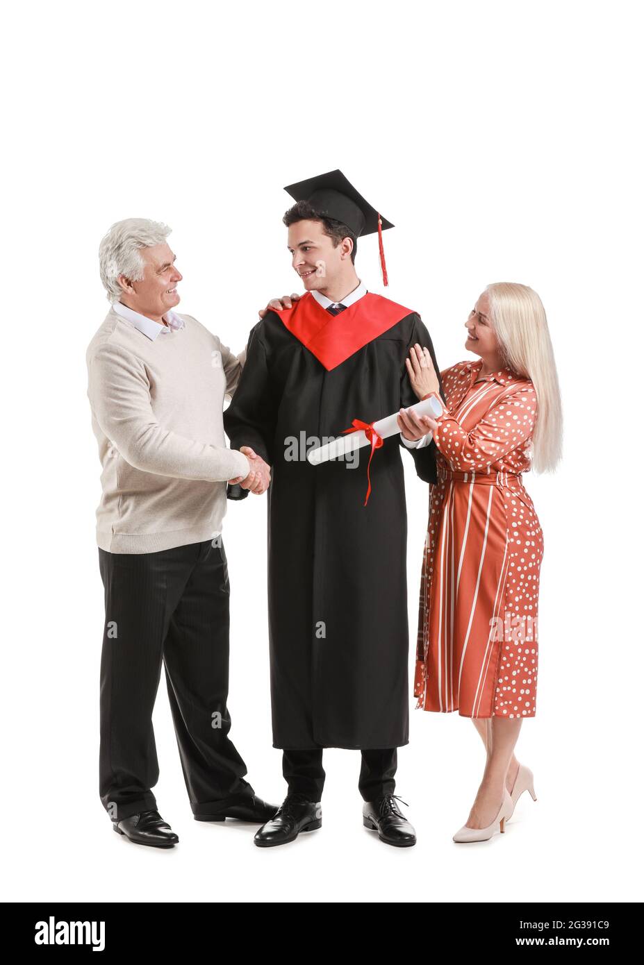 Graduation Students With Parents