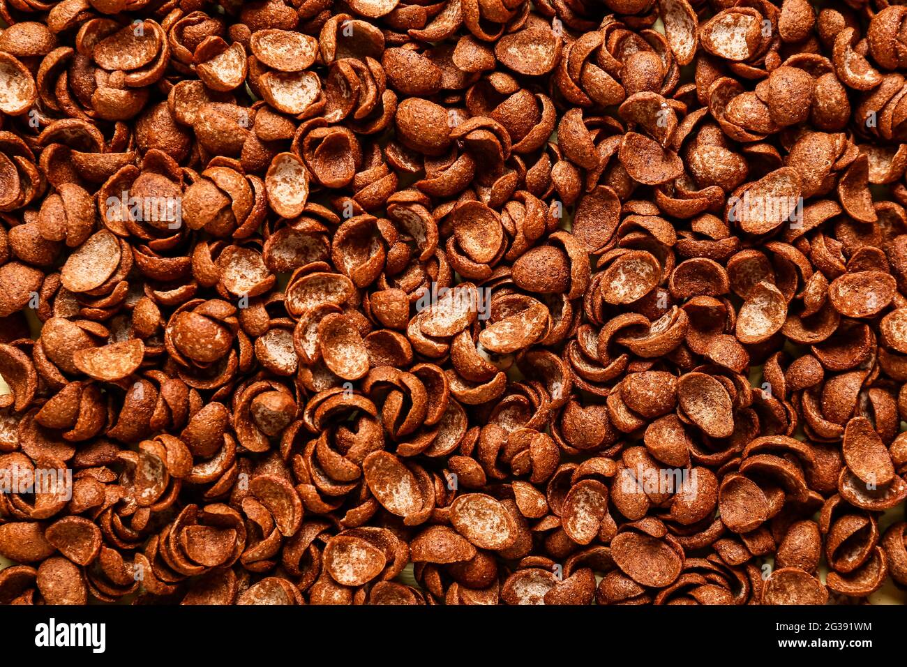 Chocolate corn flakes as background, closeup Stock Photo - Alamy