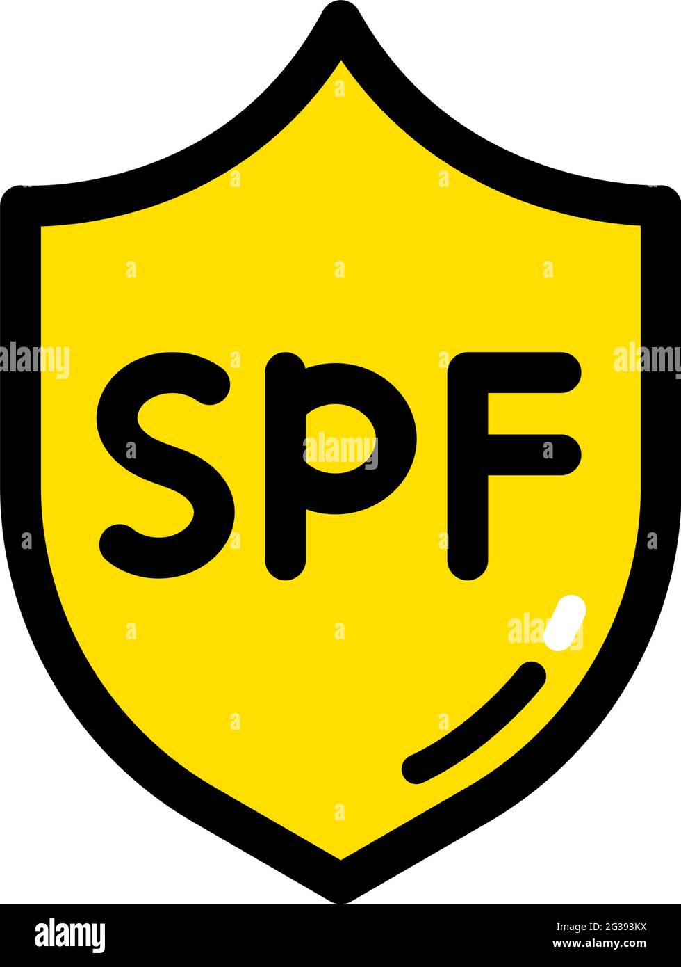 Ultra violet protection flat symbol. SPF icon. Sun ray sign. Thin color ...