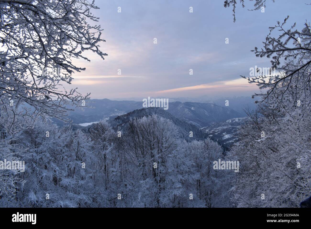Kozuf and it's winter beauty with snow in the winter ,Macedonia Stock ...