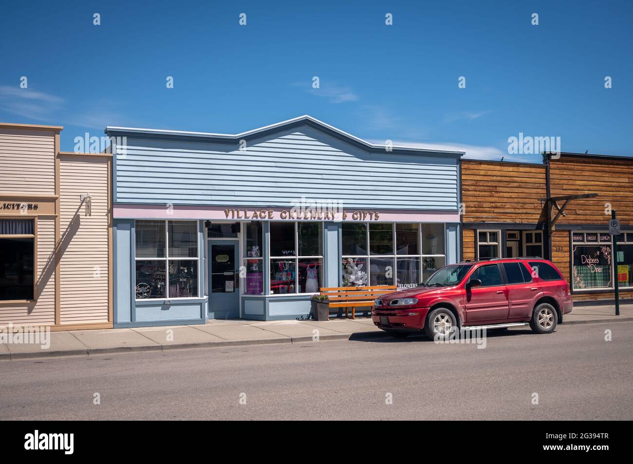Fort MacLeod, Alberta - June 13, 2021: Historic building's in the heart ...