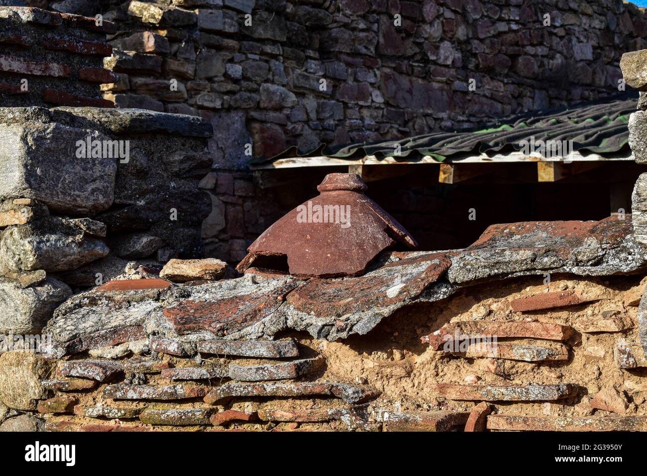Old big pot in ancient city Bargala Macedonia Stock Photo - Alamy