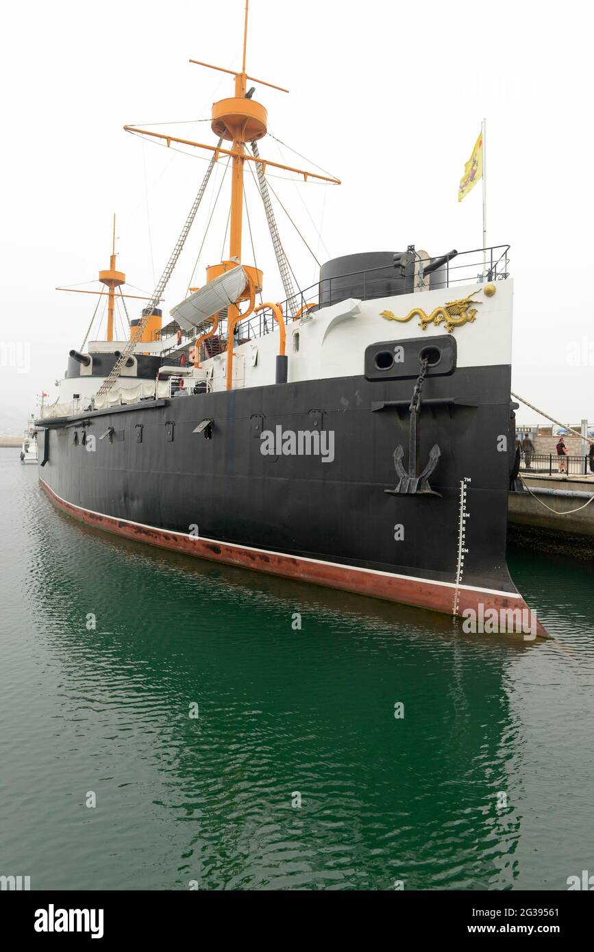 Full sized replica of the Dingyuan Ironclad battleship in Weihai ...