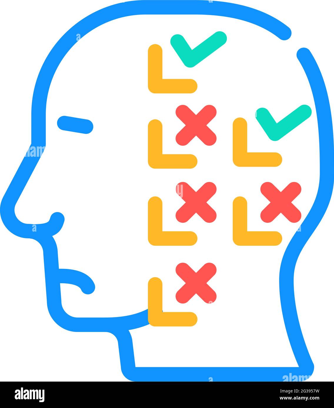 perfectionism neurosis color icon vector illustration Stock Vector ...