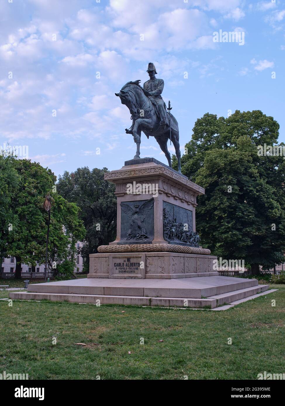 Bronze statue of King Carlo Alberto di Savoia within the Quirinale ...