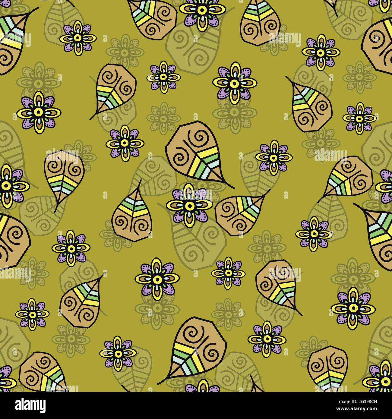 Beautiful repeat pattern illustration with flowers - great for ...