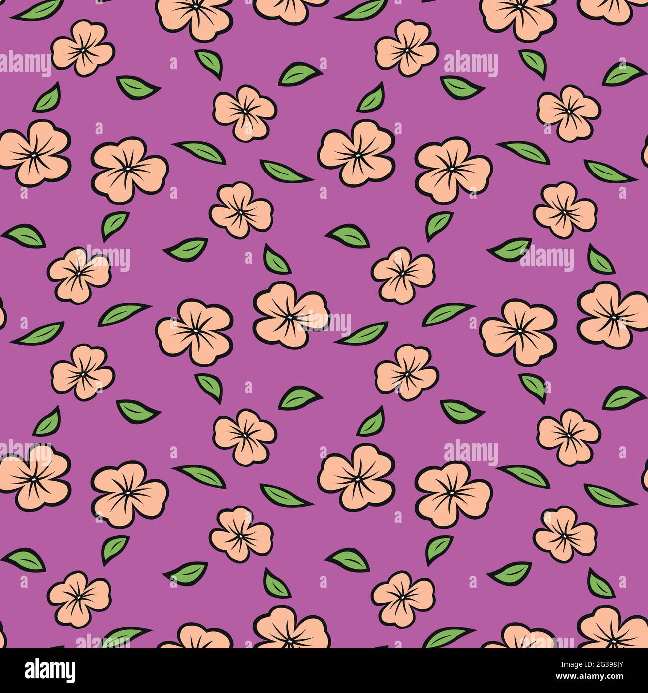 Beautiful repeat pattern illustration with flowers - great for ...
