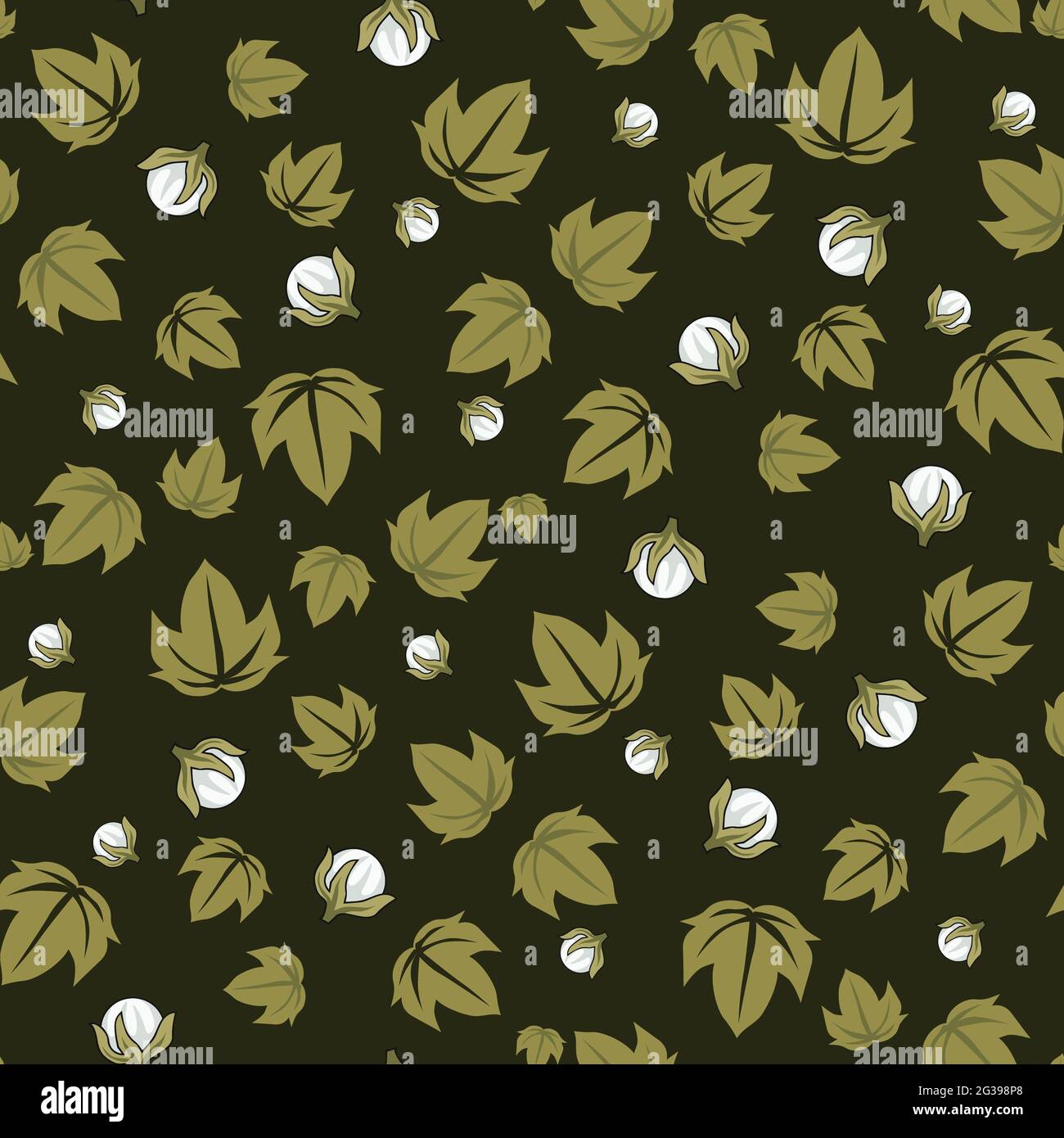 Beautiful repeat pattern illustration with leaves- great for background ...
