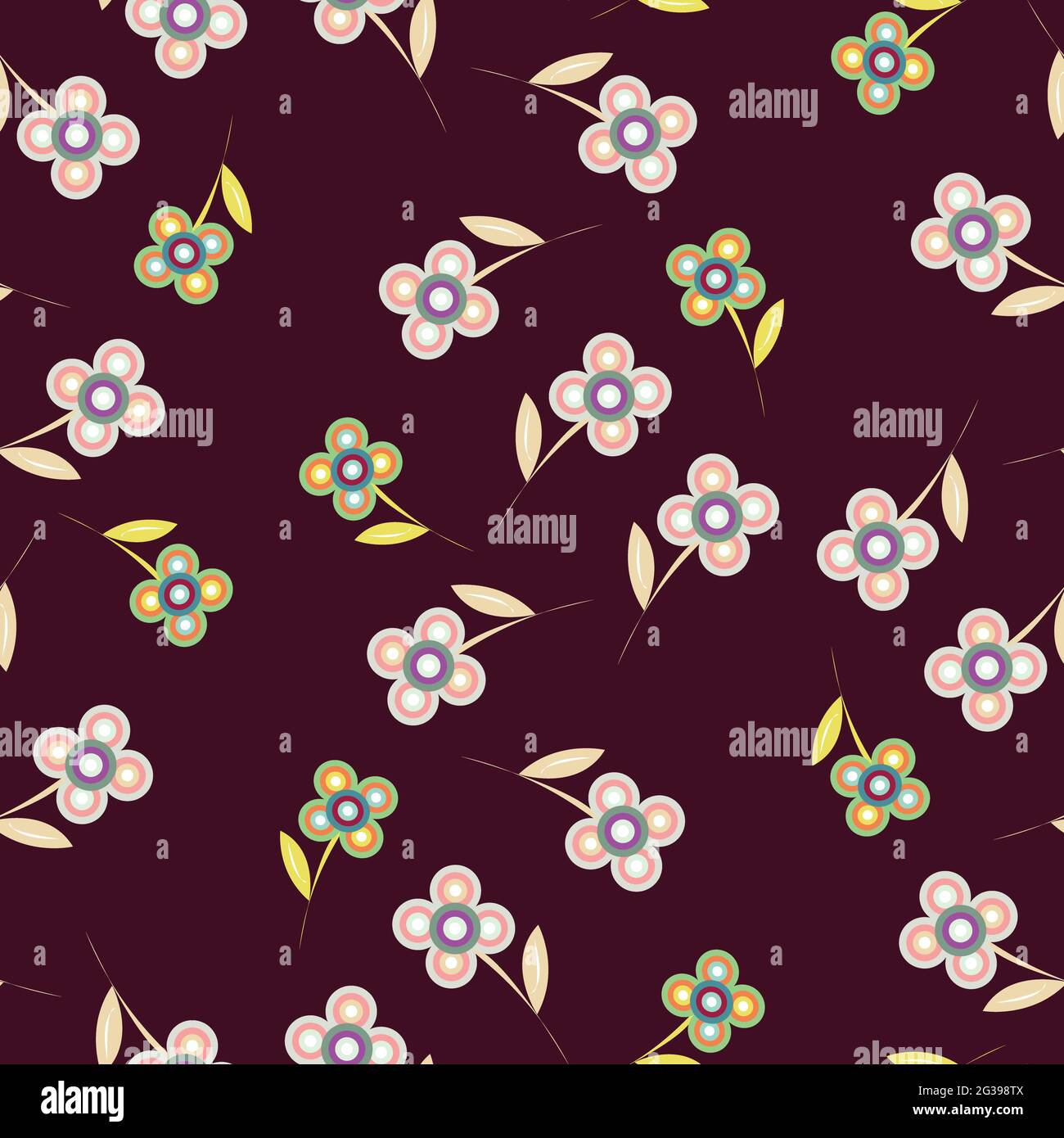 Beautiful repeat pattern illustration with flowers- great for ...