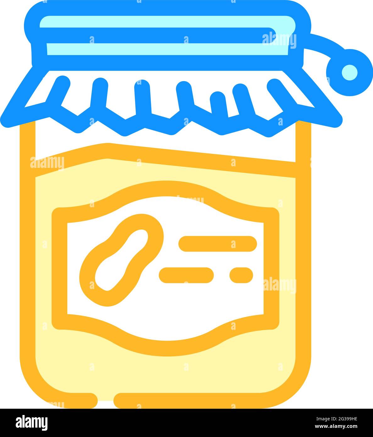 homemade peanut butter color icon vector illustration Stock Vector ...