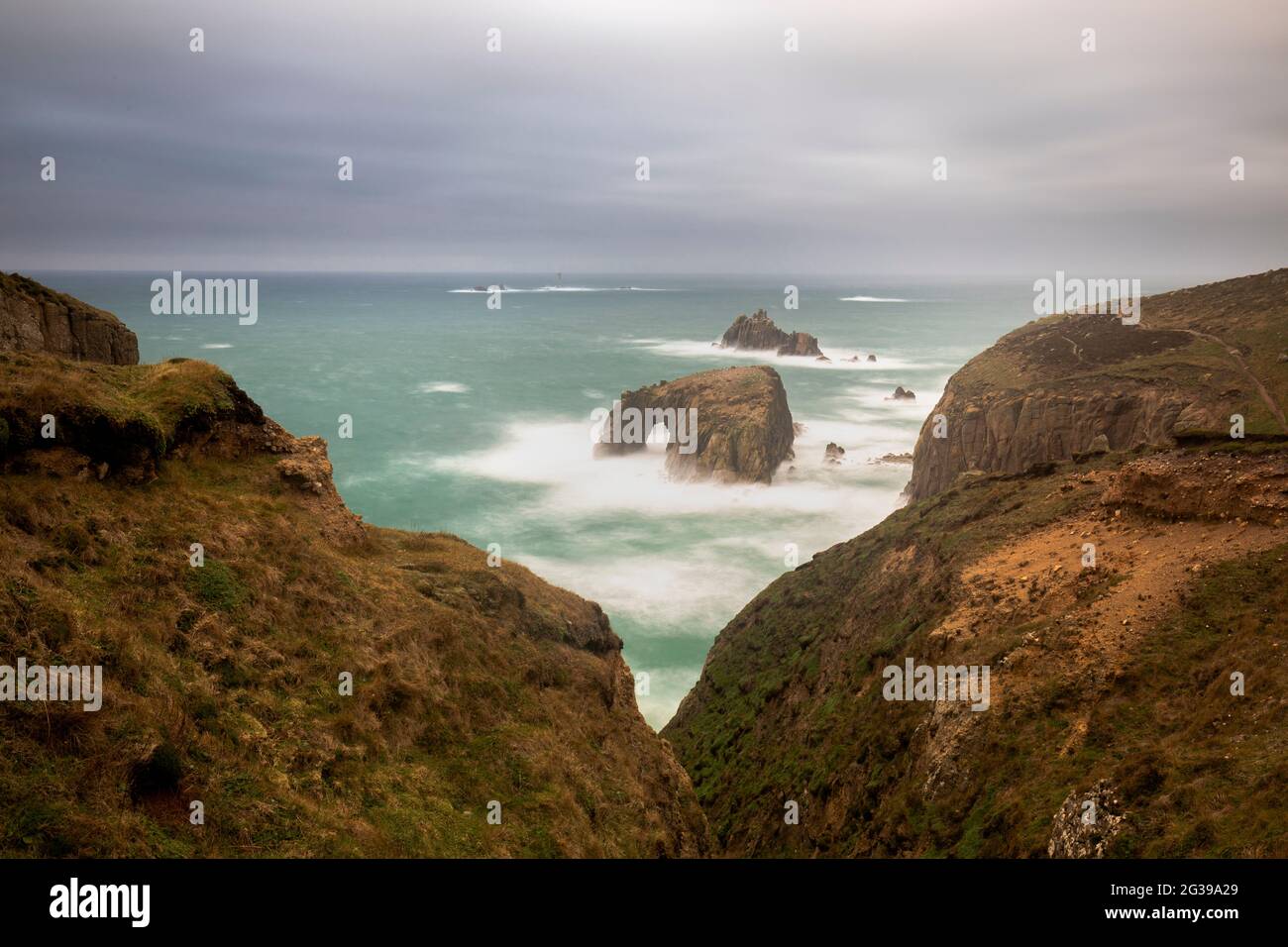 Cliffs and ocean in Cornwall, UK Stock Photo - Alamy