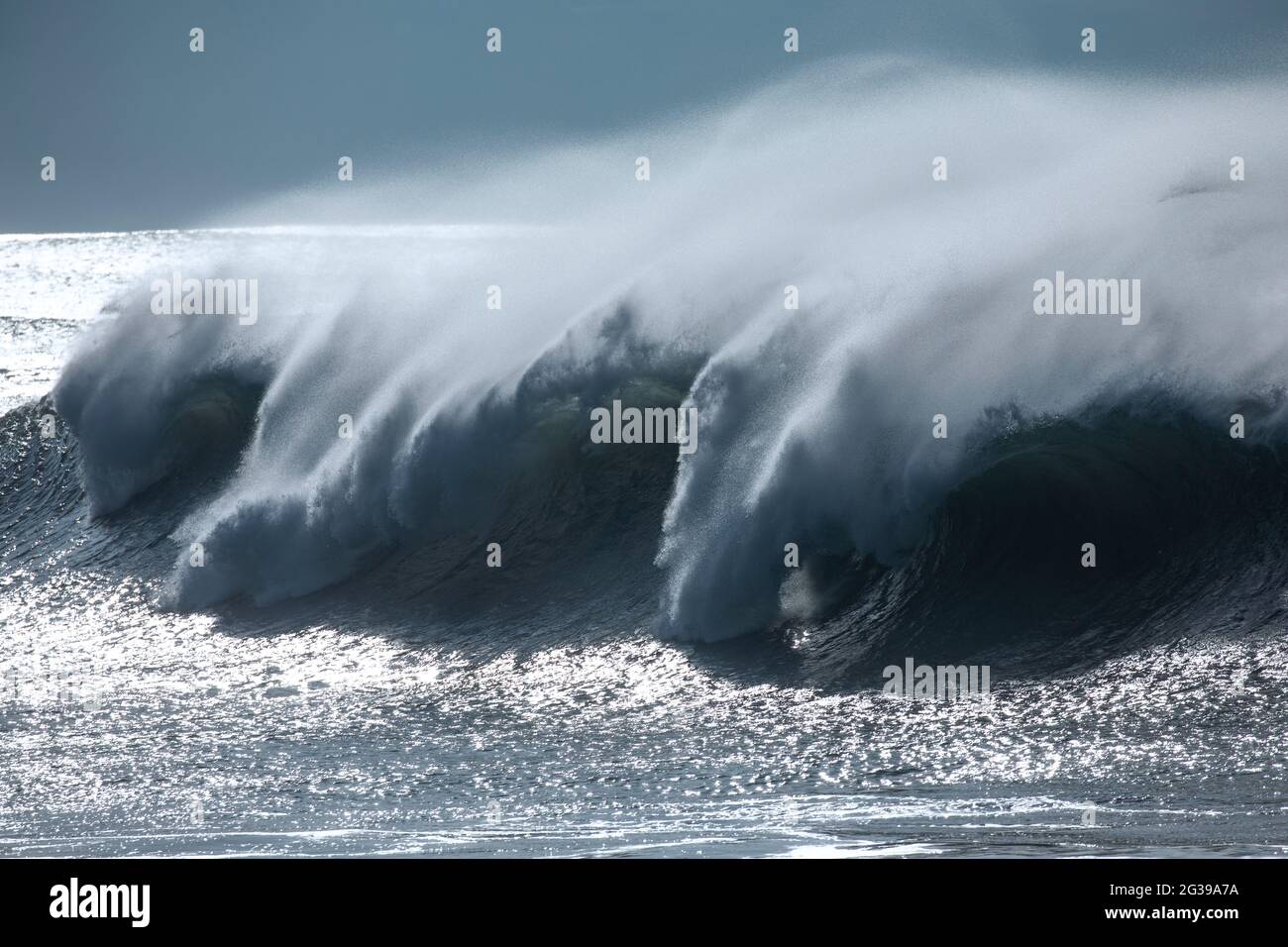 Large surf waves at Fistral Beach Newquay Cornwall Stock Photo - Alamy