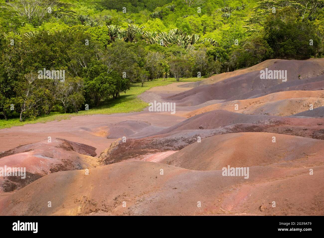 Seven colored earth Chamarel Mauritius Stock Photo - Alamy