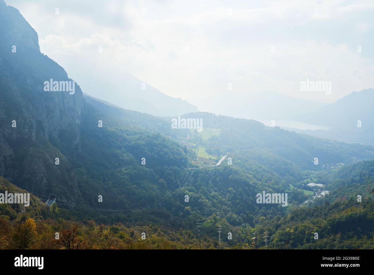 Picturesque alpine summer countryside landscape, mountain hills ...