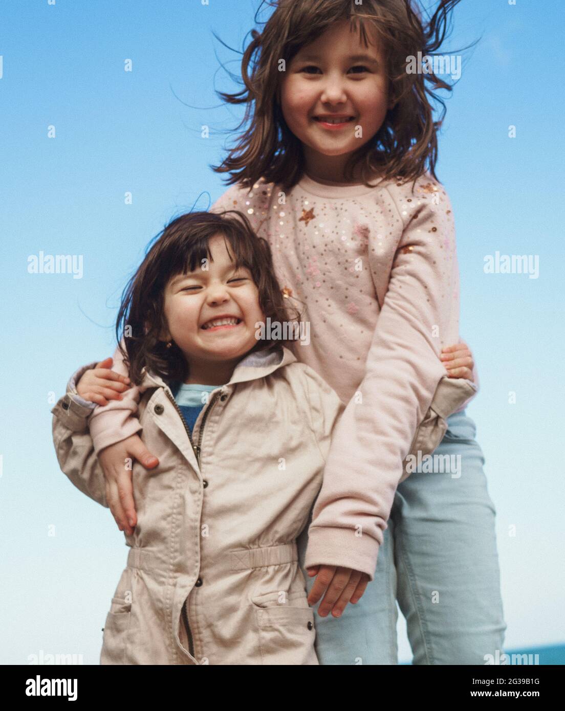 Two sisters on holiday in hi-res stock photography and images - Alamy