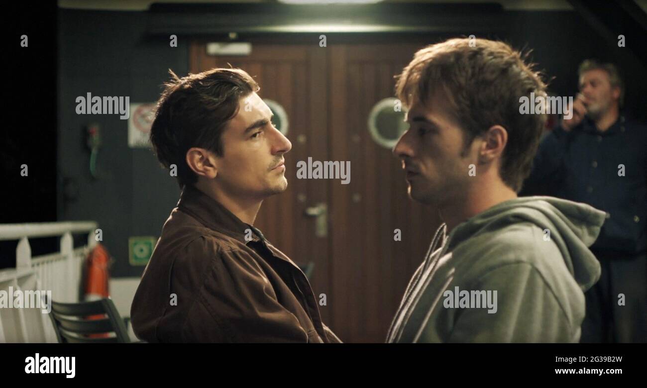 THE MAN WITH THE ANSWERS, from left: Anton Weil, Vasilis Magouliotis ...