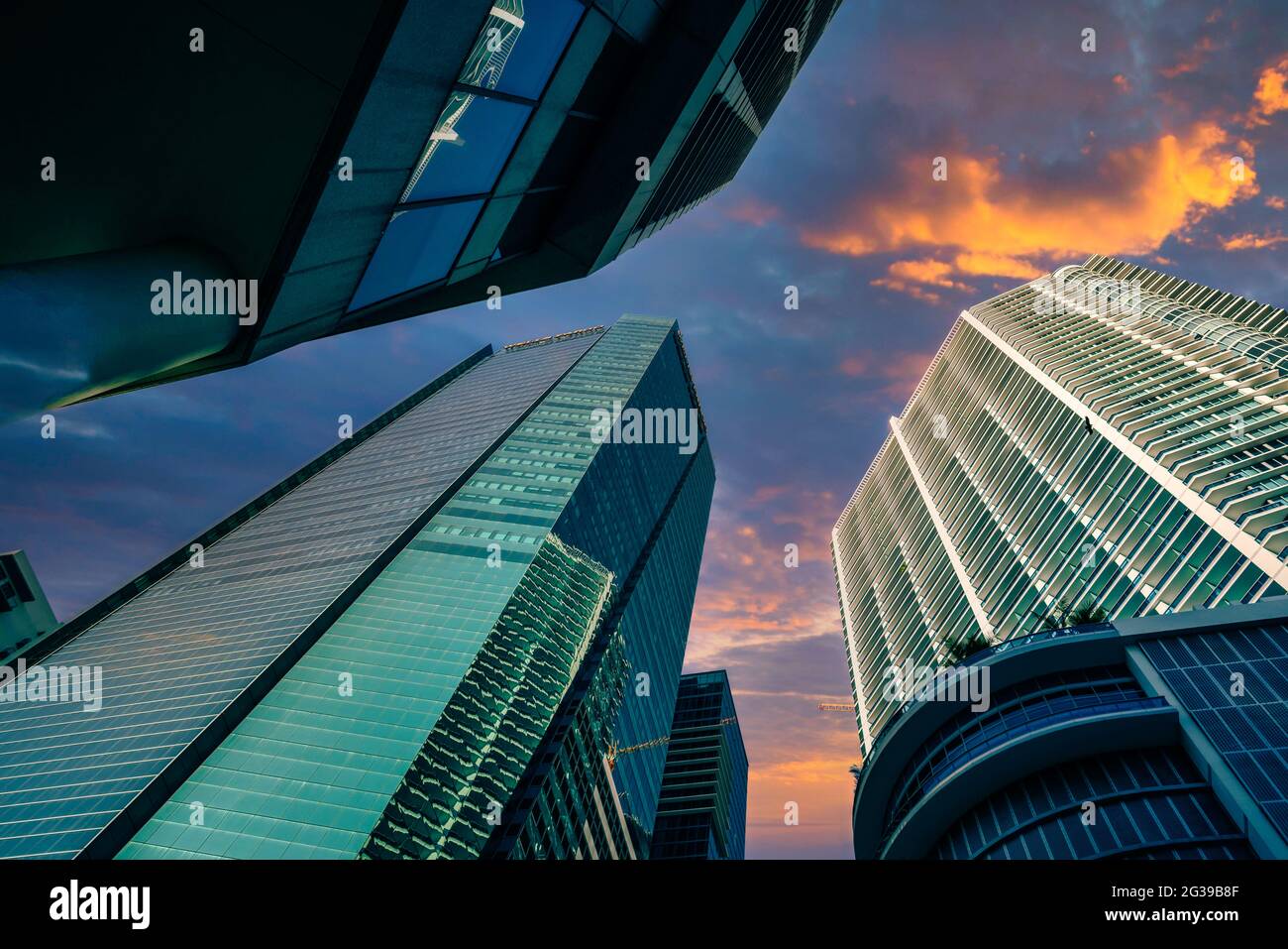 modern office building skyscrapers miami Stock Photo - Alamy