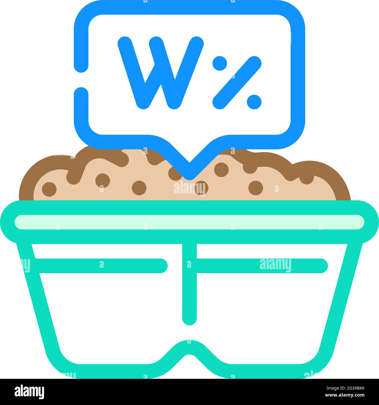 moisture content peat color icon vector illustration Stock Vector Image ...