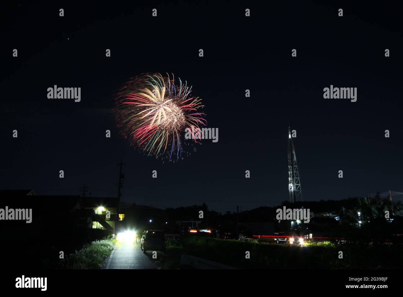 Seto City Fireworks in Japan Stock Photo - Alamy