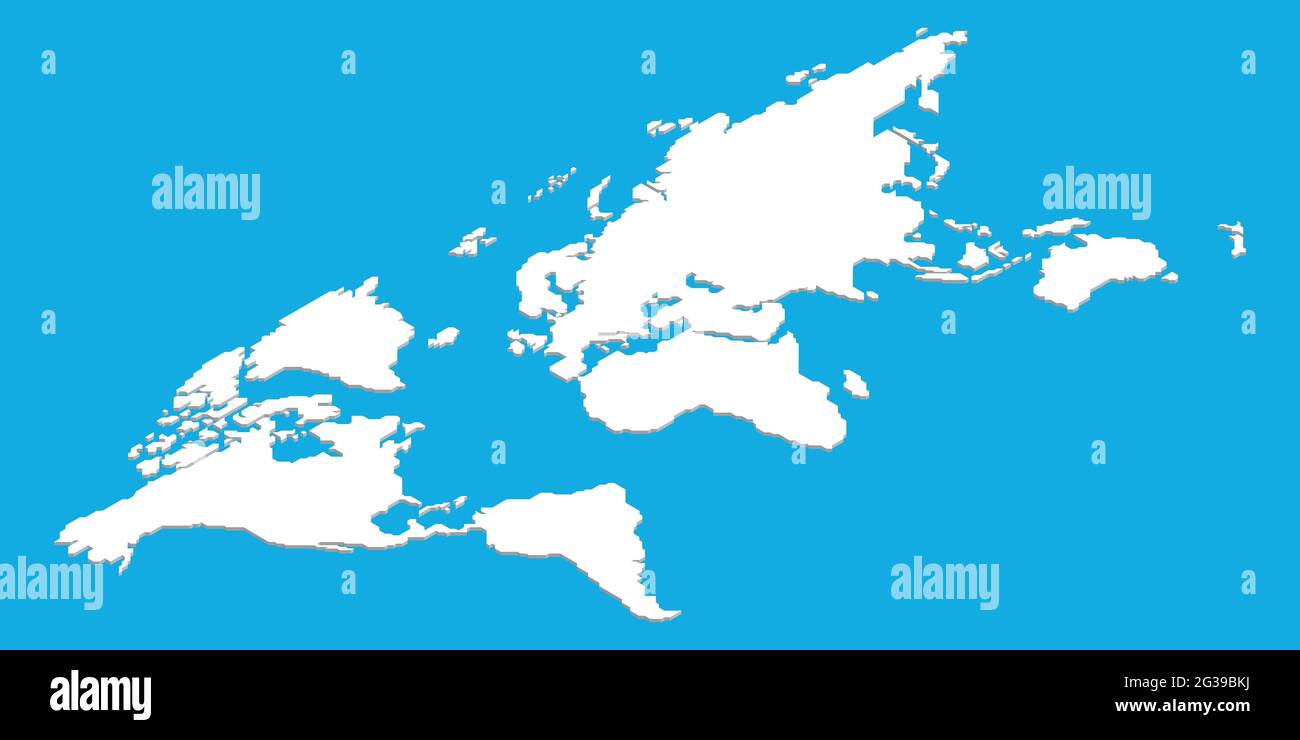 Isometric blank map of World Stock Vector Image & Art - Alamy