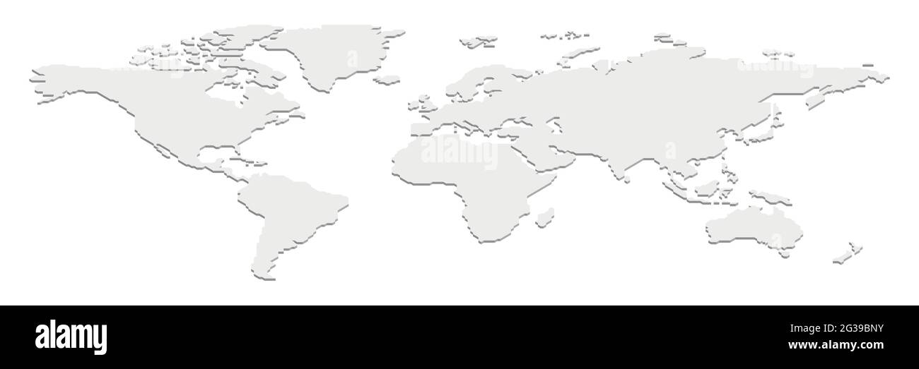 Isometric blank map of World Stock Vector Image & Art - Alamy