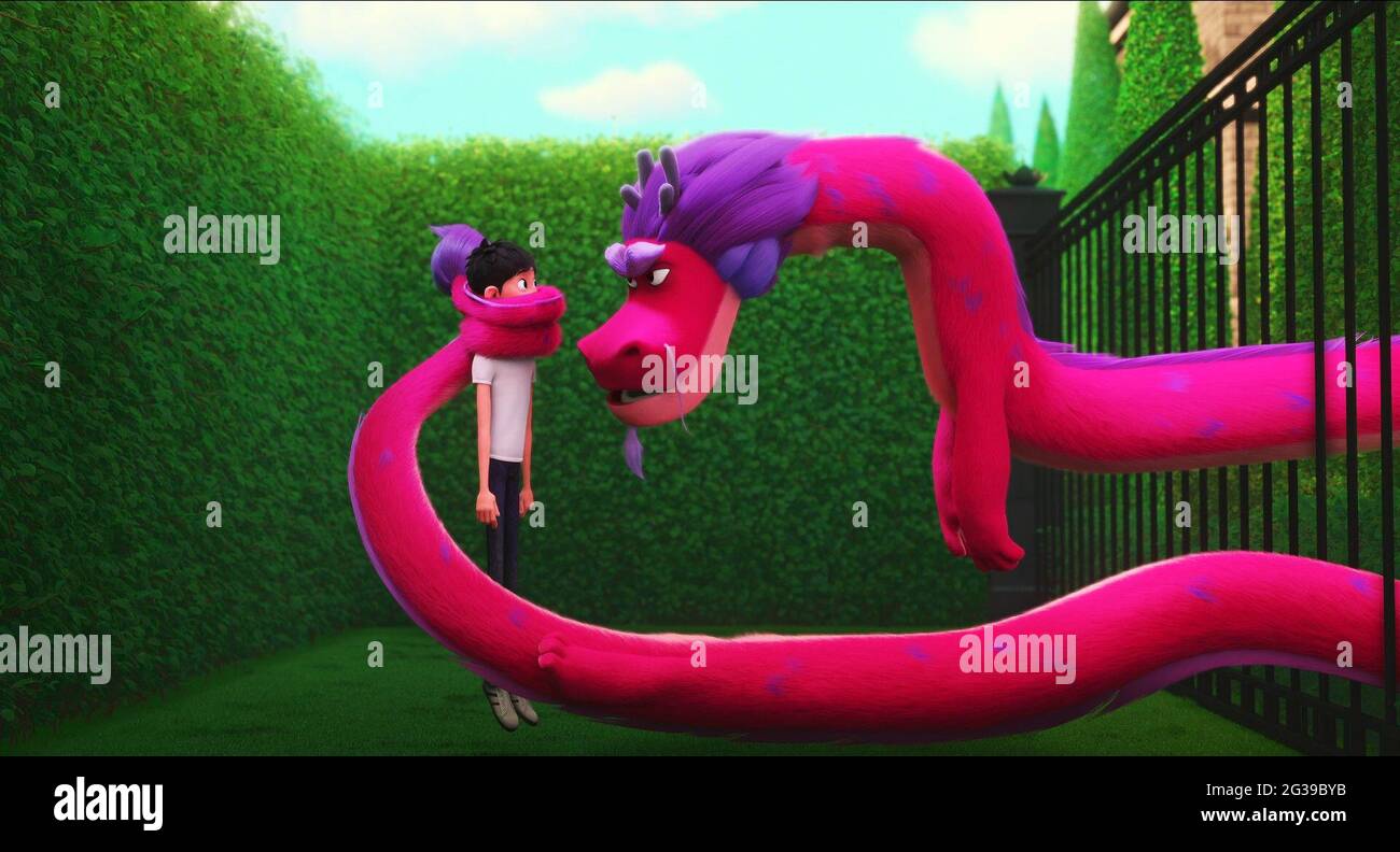 WISH DRAGON, from left: Din (voice: Jimmy Wong), Long (voice: John Cho ...