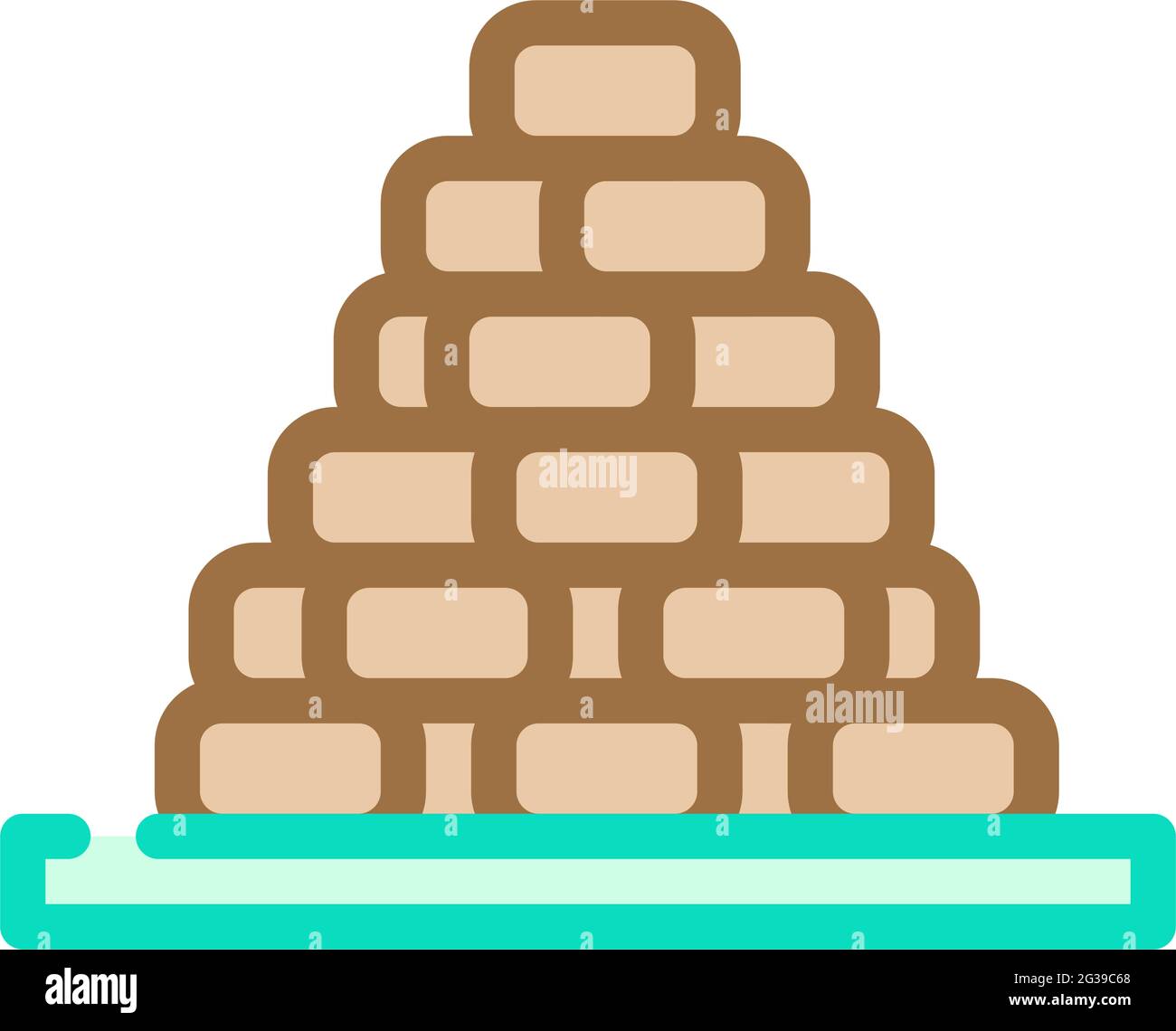heap of peat color icon vector illustration Stock Vector Image & Art ...