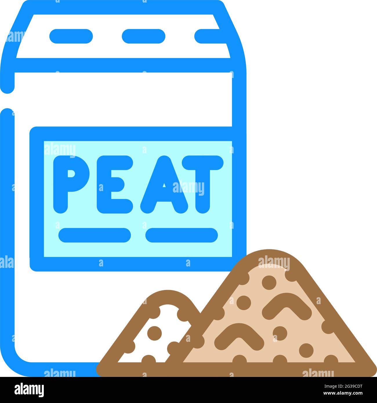 bag of peat color icon vector illustration Stock Vector Image & Art - Alamy