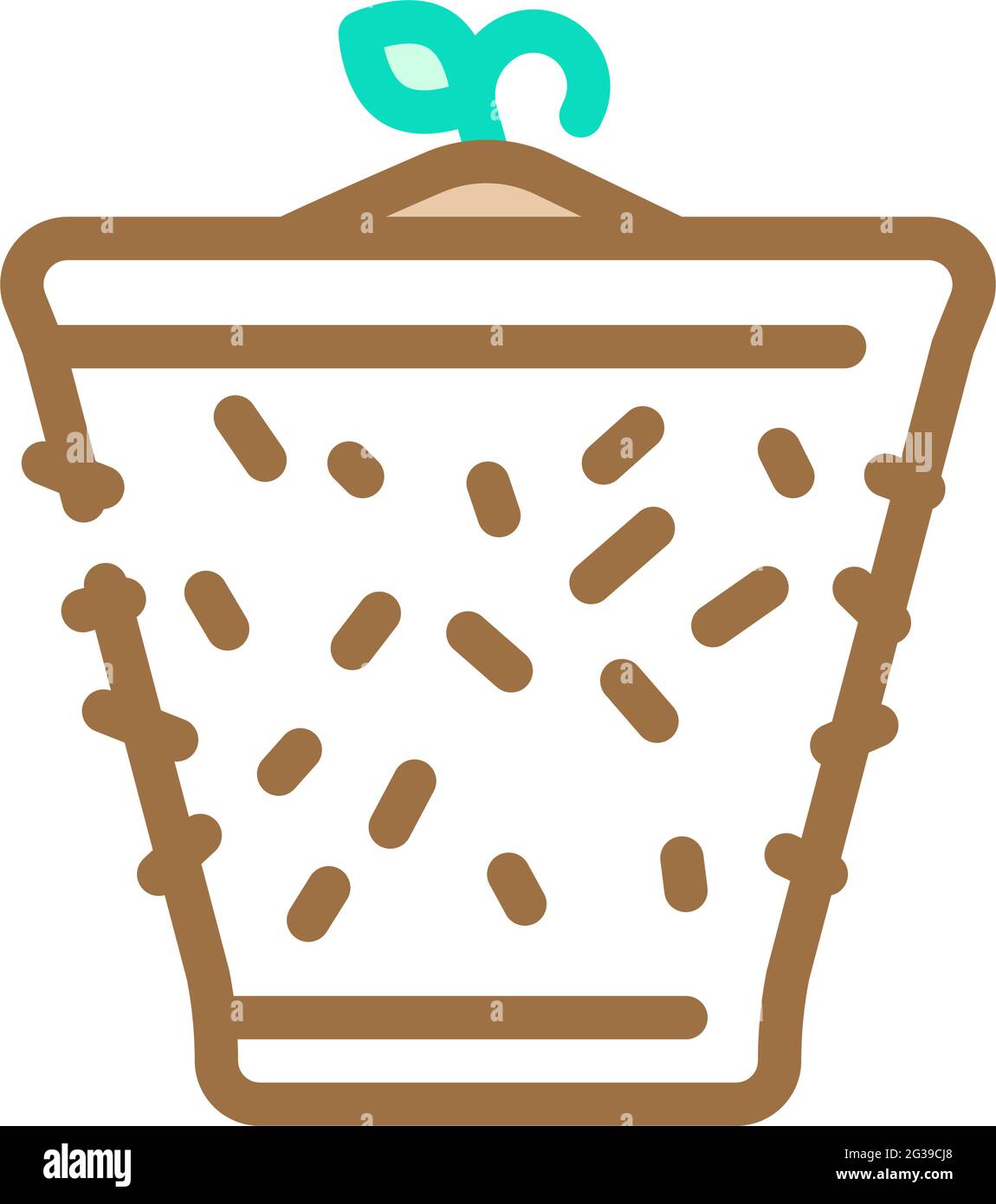 pot peat color icon vector illustration Stock Vector Image & Art - Alamy