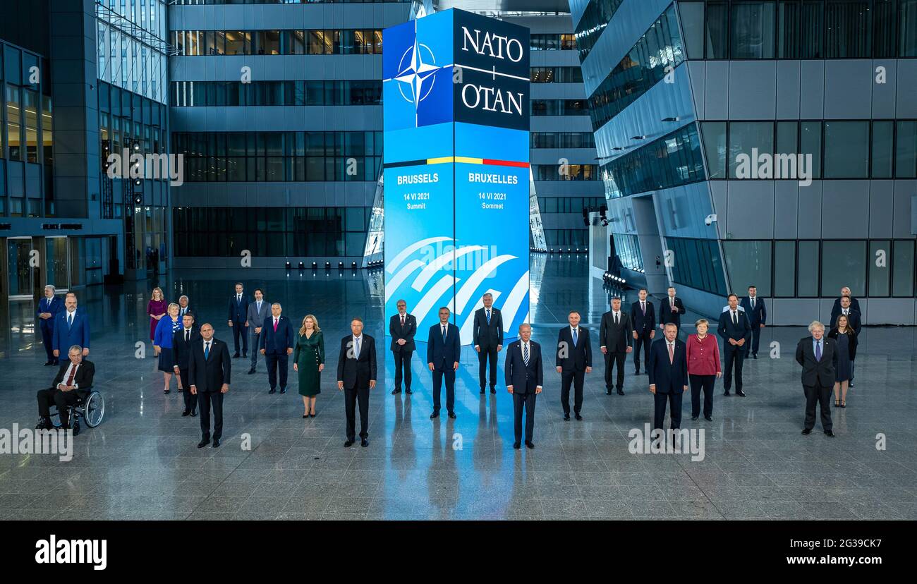 Brussels, Belgium. 14th June, 2021. (Leaders of the North Atlantic ...