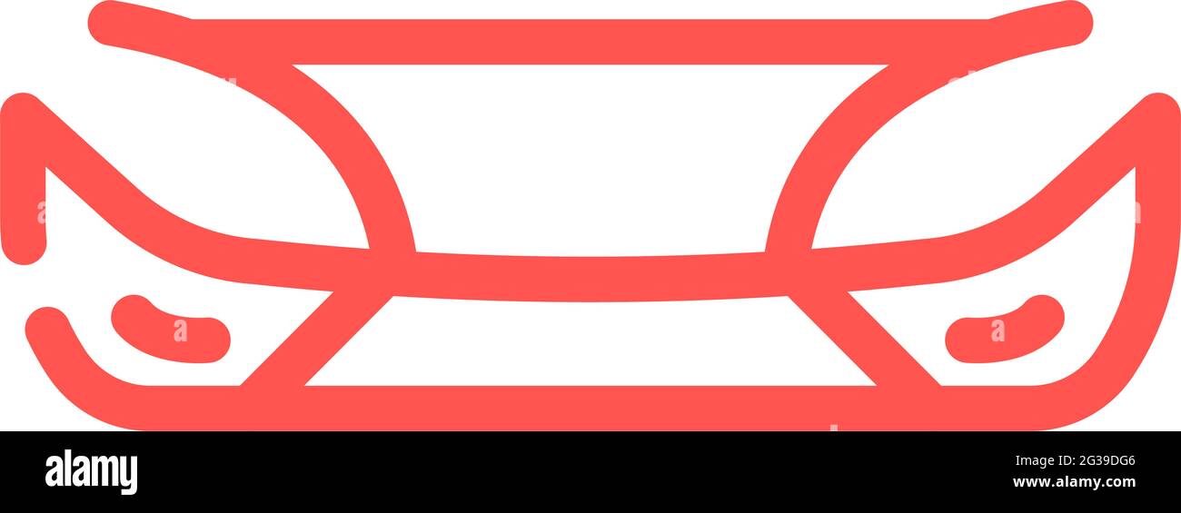 bumper plastic car part color icon vector illustration Stock Vector ...