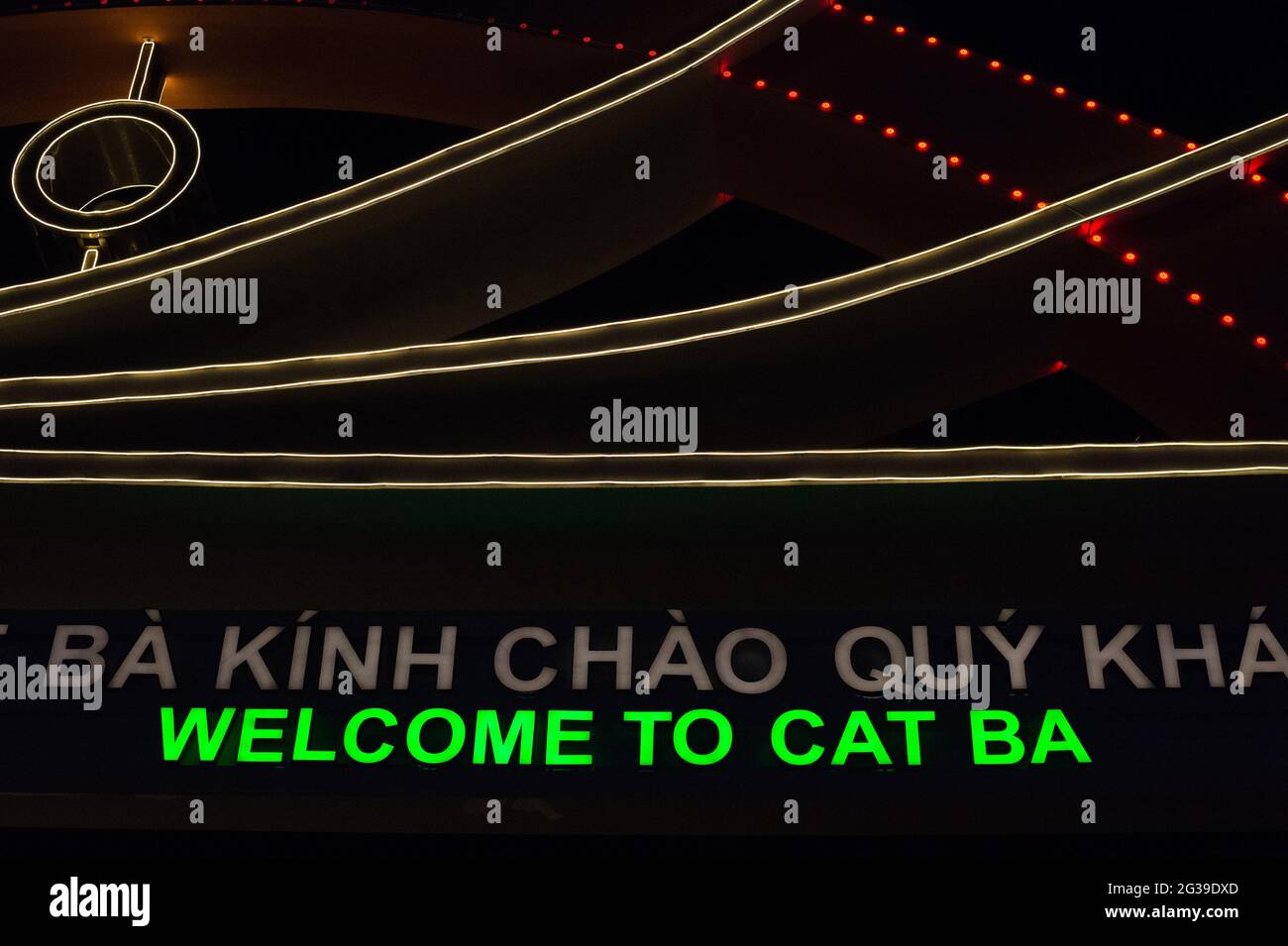 The large welcome to Cat Ba sign in Cat Ba, Vietnam Stock Photo - Alamy