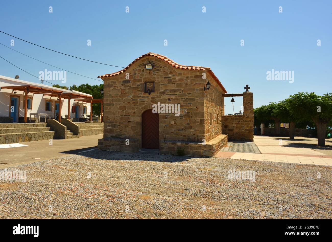 Kiotari, Rhodes, Greece,Greek orthodox church Metamorfosi Sotiros Stock ...