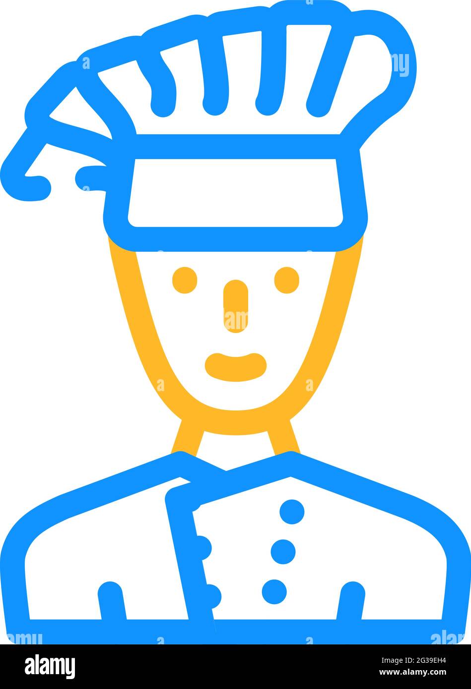 cook chef canteen worker color icon vector illustration Stock Vector ...