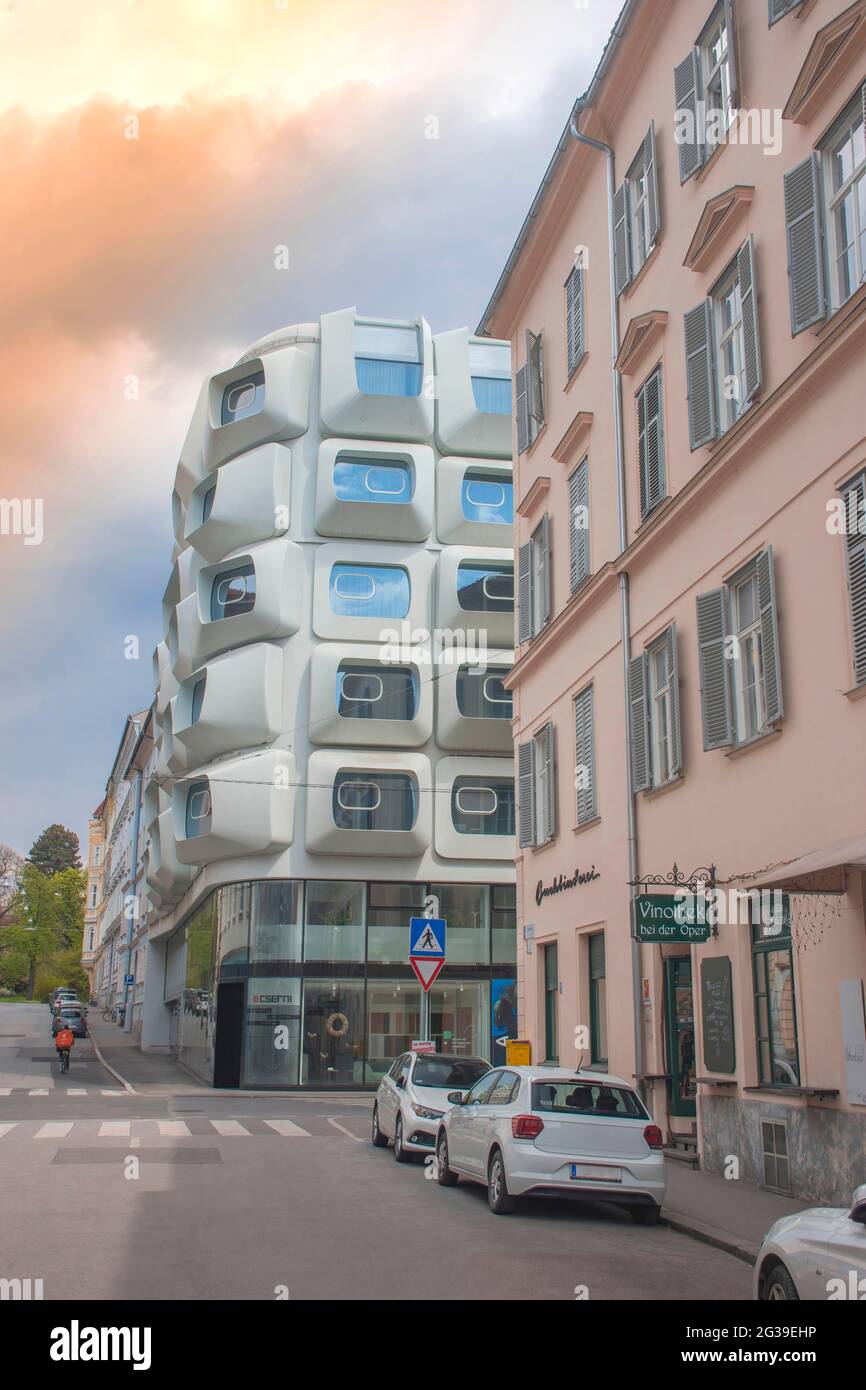 Graz, Austria-25.04.2021: Apartments in Argos modern residential ...