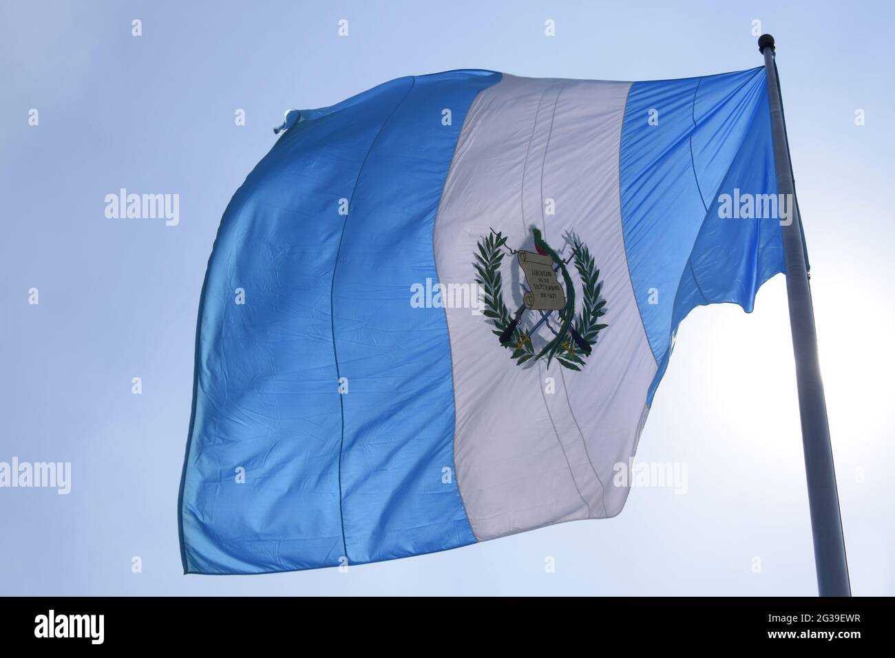 Flag of Guatemala, declared a national symbol on August 17, 1871 Stock ...
