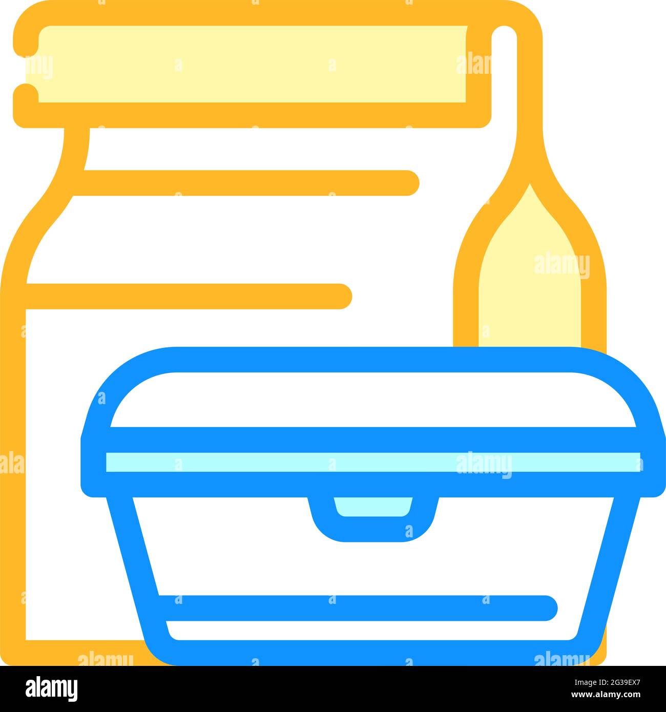 lunch box canteen color icon vector illustration Stock Vector Image ...