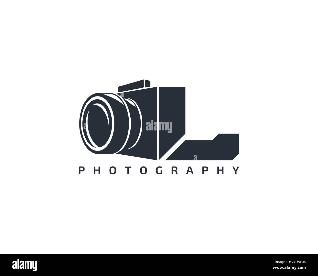 letter L Camera logo template. Camera logo icon on white background ...