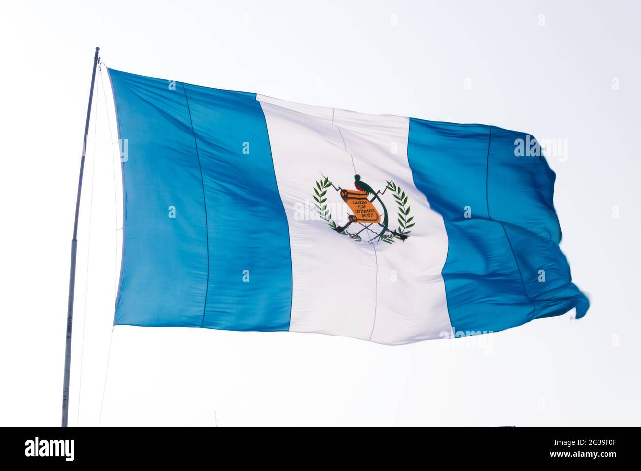 Flag of Guatemala, declared a national symbol on August 17, 1871 Stock ...