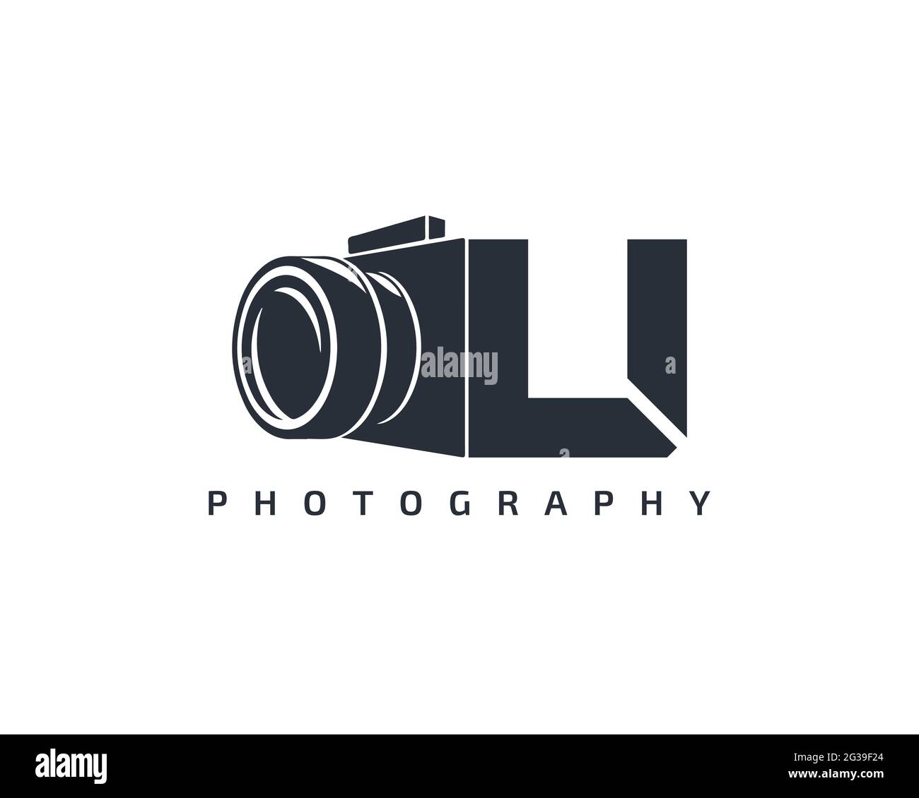 letter U Camera logo template. Camera logo icon on white background ...