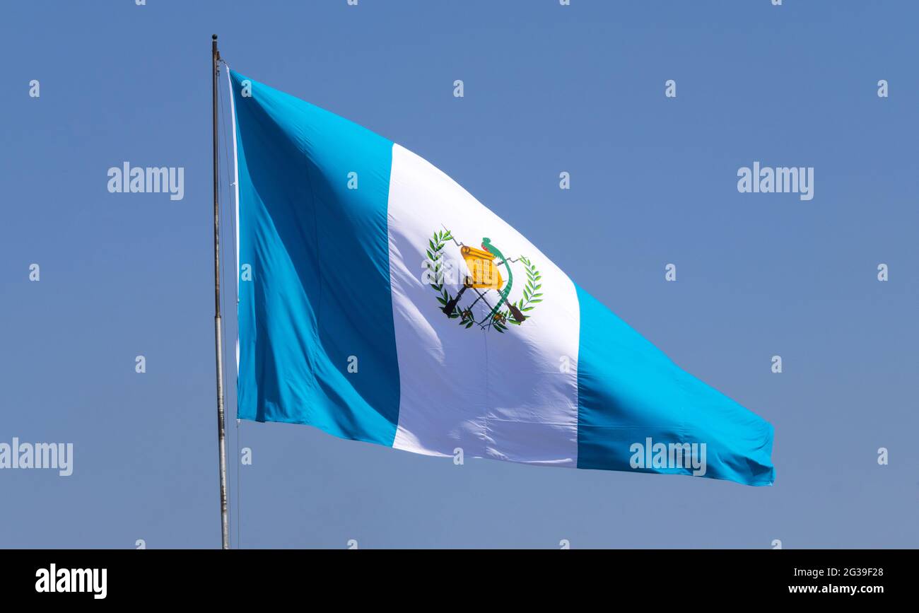 Flag of Guatemala, declared a national symbol on August 17, 1871 Stock ...