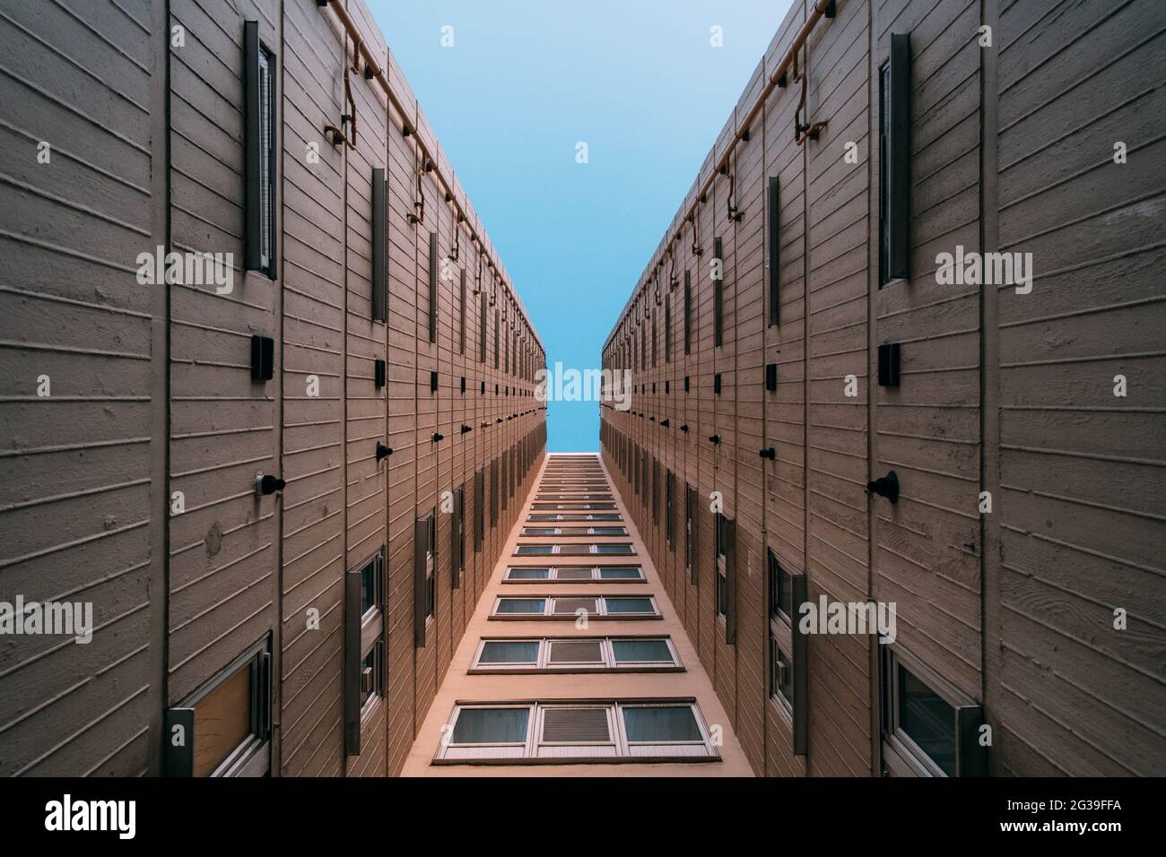 Abstract 3d geometric building border surround frame background or ...