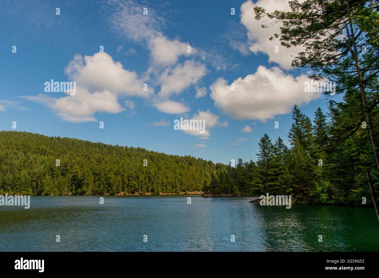 View of Mountain Lake in the Moran State Park on Orcas Island, San Juan ...
